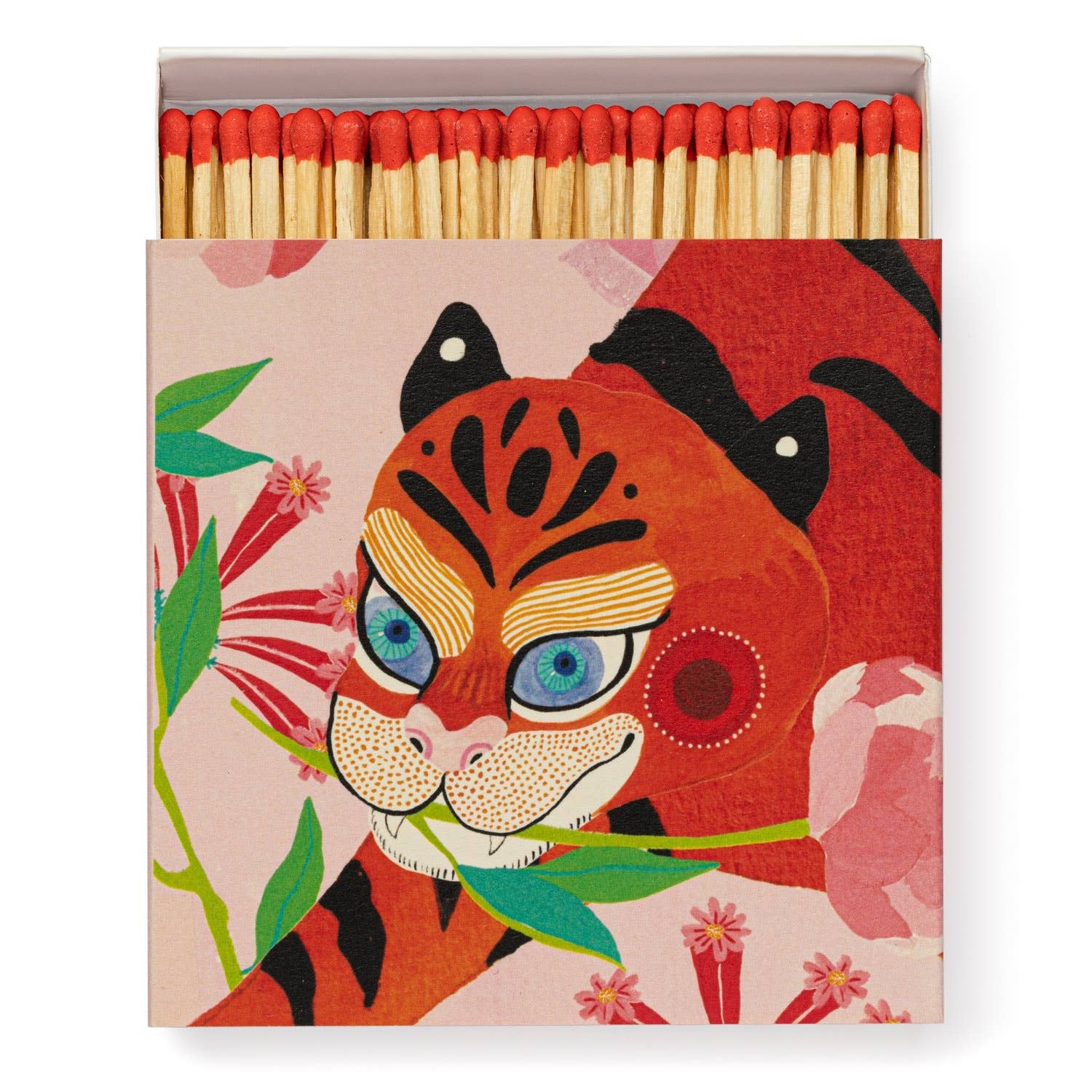 Tiger with Peony Square Matchbox | Re. Evolución
